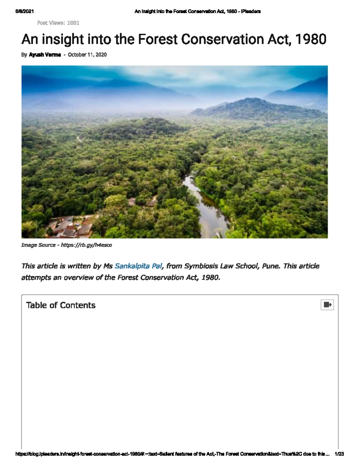 Forest Act - Environmental law - Llb 3 years - Studocu