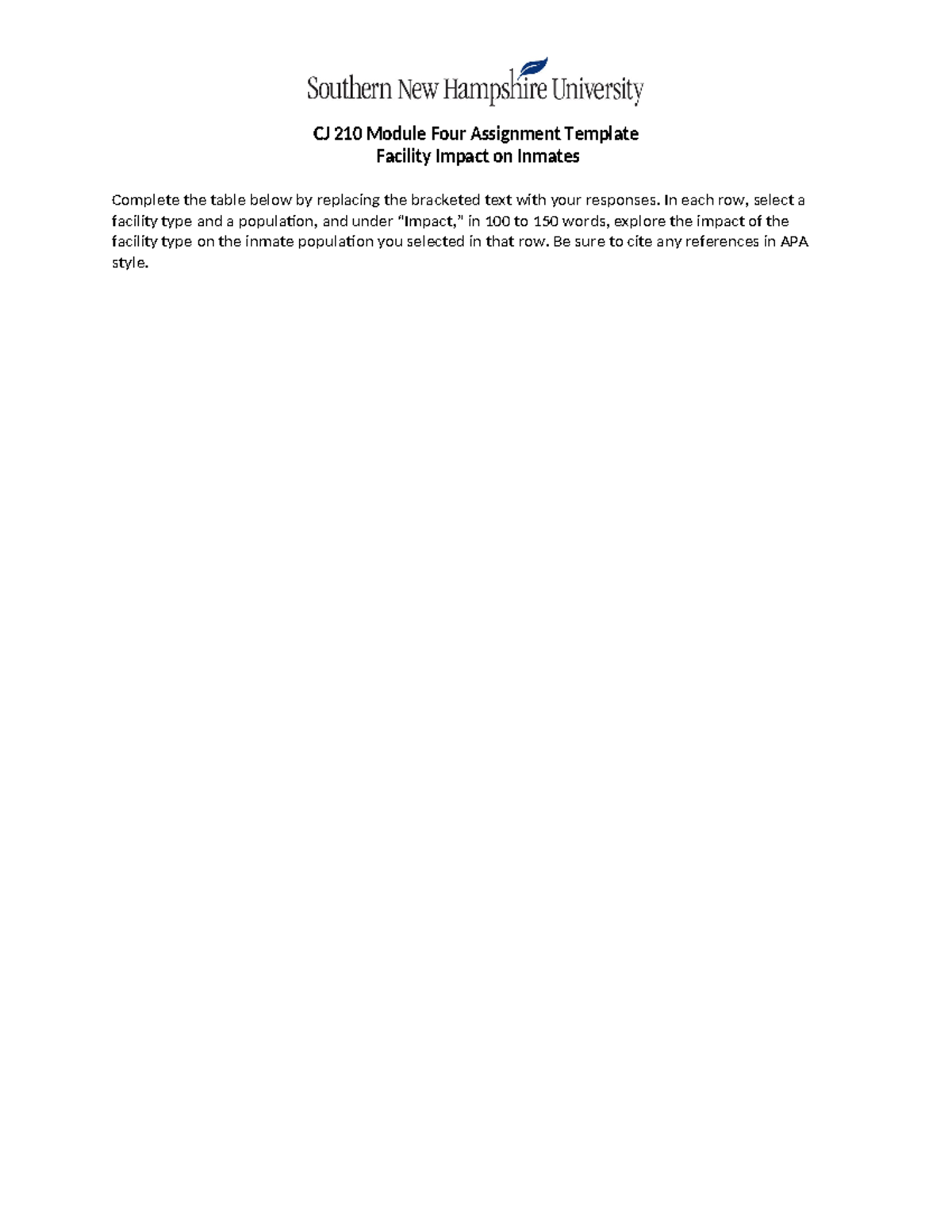 CJ 210 Module Four Assignment Template - CJ 210 Module Four Assignment ...