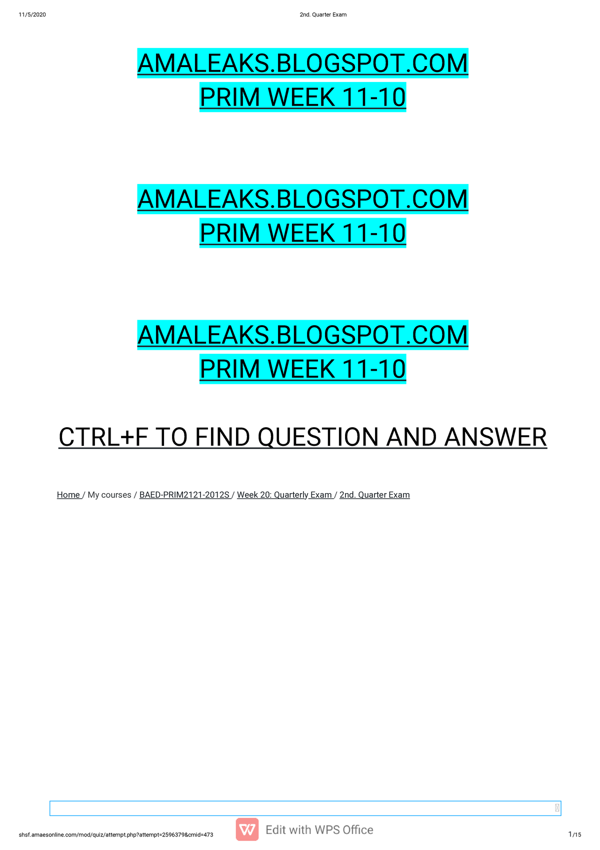 [ Amaleaks. Blogspot.COM] PRIM WEEK 11-10 - AMALEAKS.BLOGSPOT PRIM WEEK ...