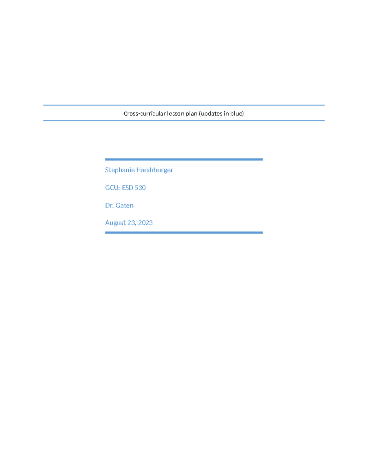 Coe-lesson-plan-template-Cross Curricular Lesson Plan - Cross ...