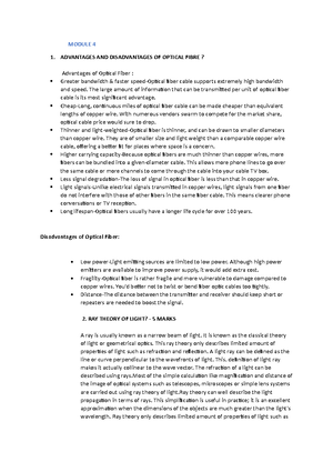 Module 5 - Semester four A13 data communication and optical fibers ...