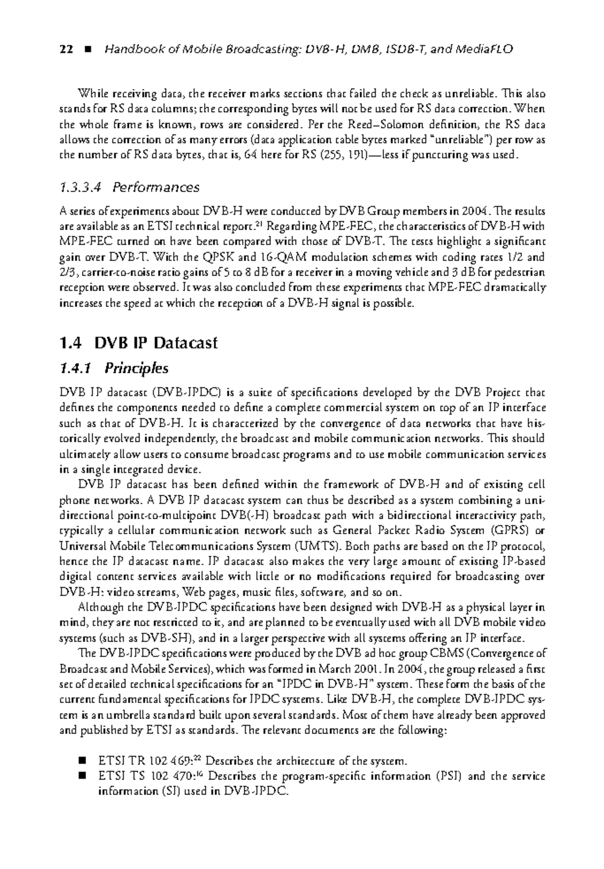 Handbook of Mobile Broadcasting DVB-H, DMB, ISDB-T, AND Mediaflow-5 ...