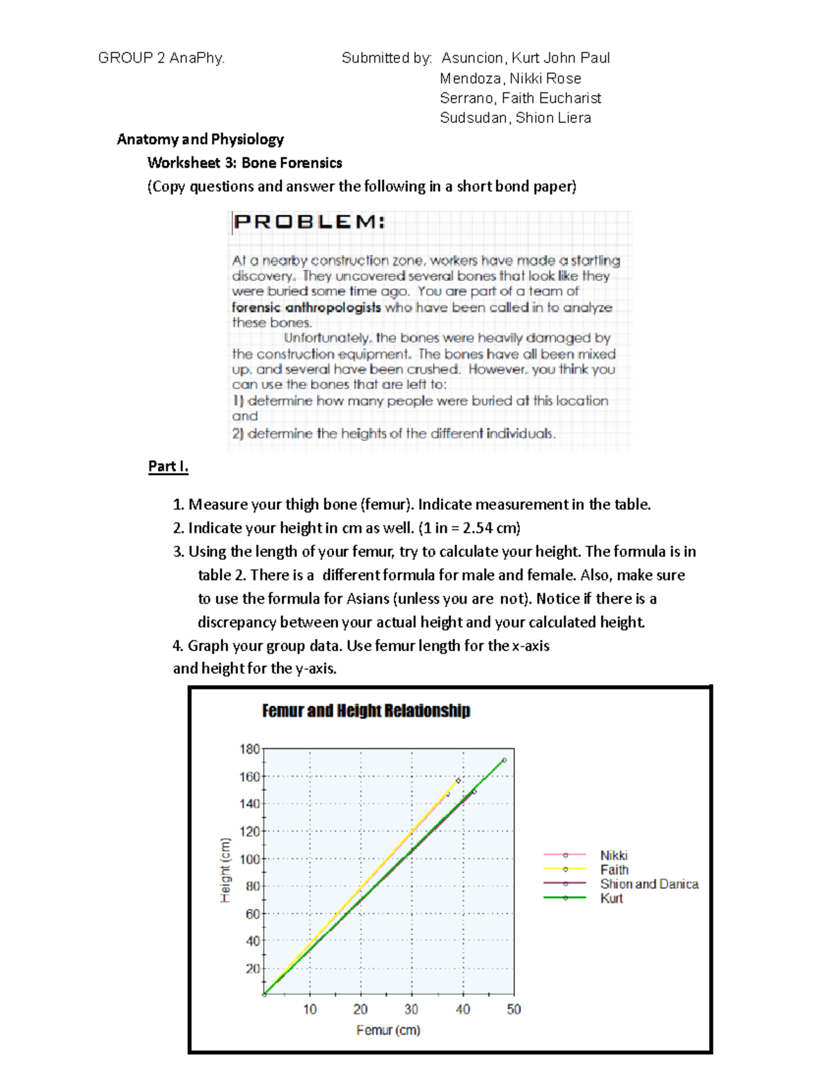 BONE Forensics sample - GROUP 2 AnaPhy. Submitted by: Asuncion, Kurt ...