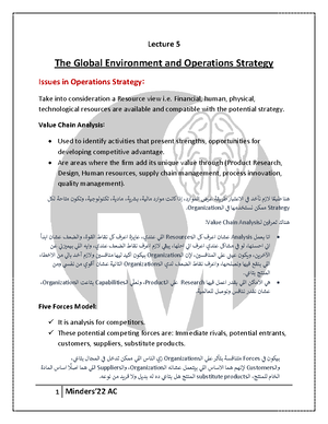 Lecture 2 - lolllll - Lecture 2 Operations and Productivity Contributions on OM (Operation - Studocu