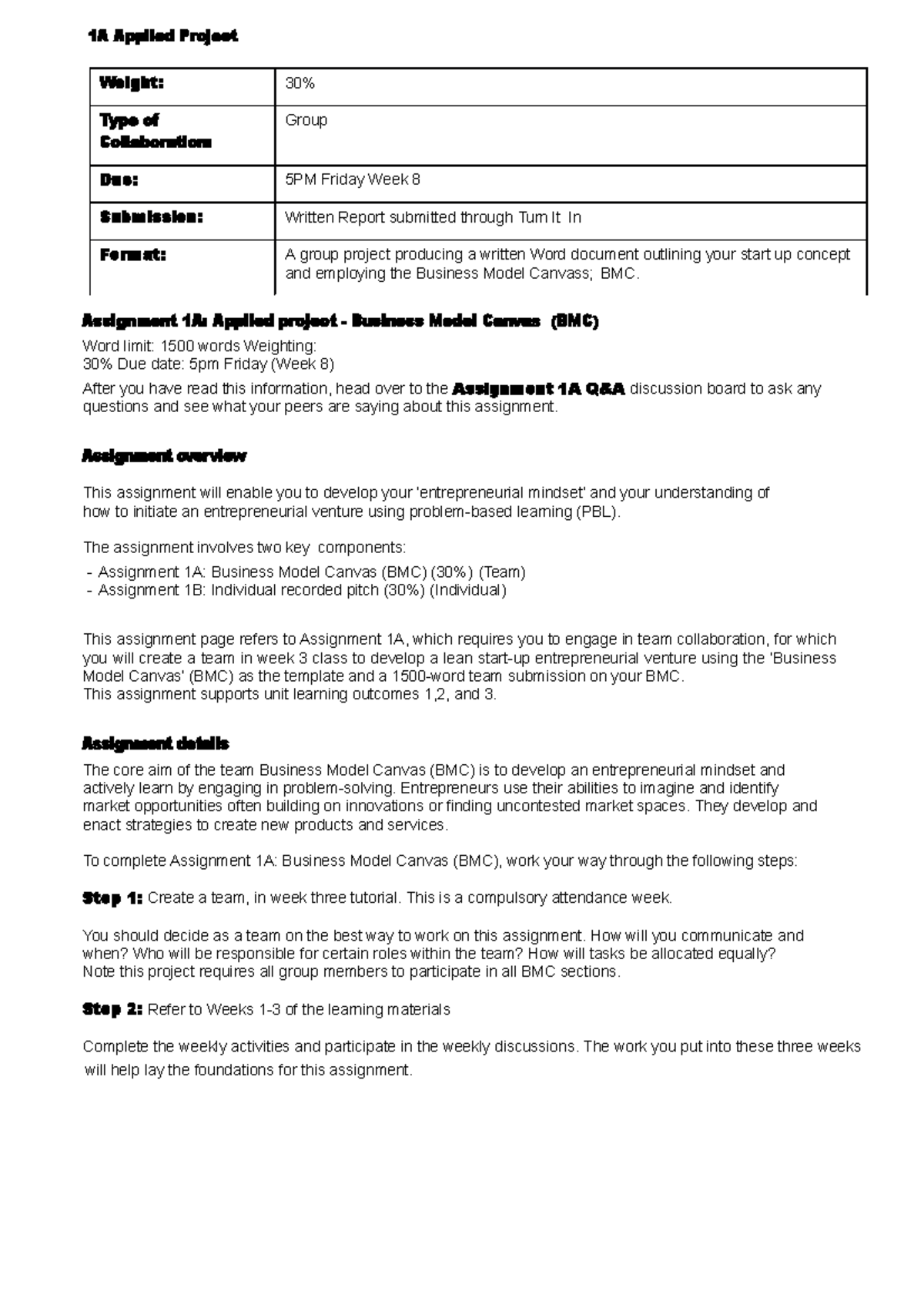 1A and B Applied Project-2 - 1 A Applied Project Assignment 1 A ...