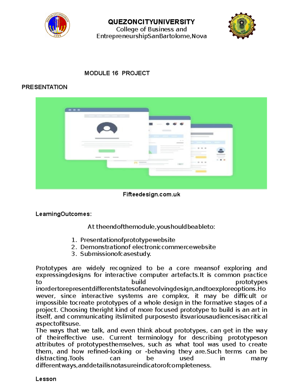 Ecommerce's Lecture - Module 16 - QUEZONCITYUNIVERSITY College of ...