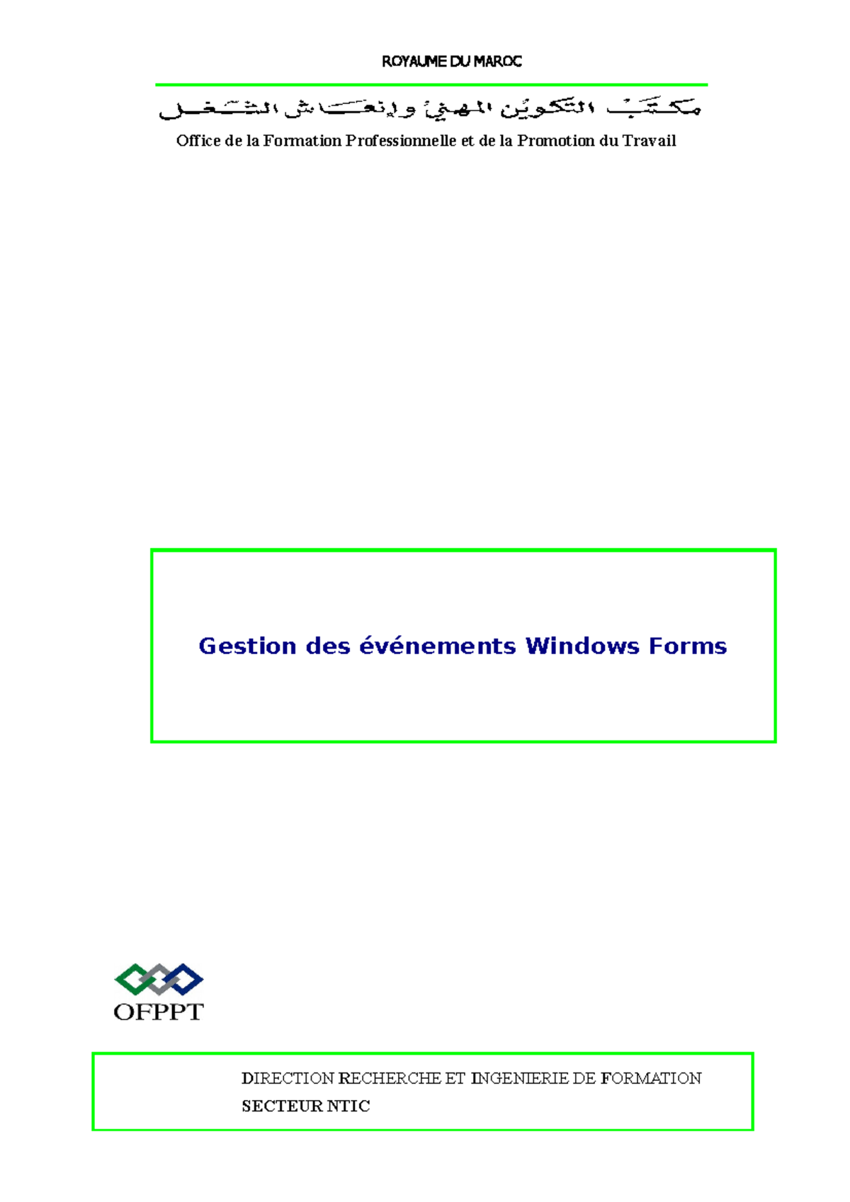 C-C-002 - C-C-002 - ROYAUME DU MAROC Office de la Formation ...