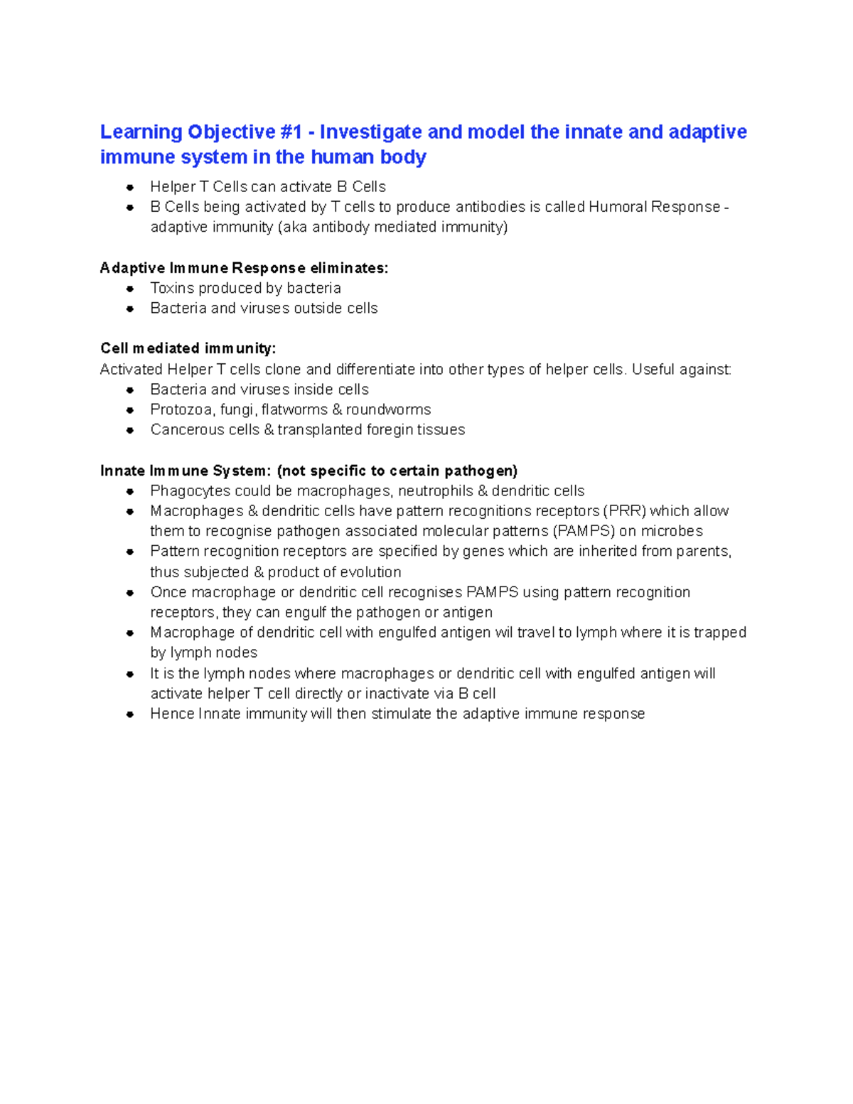 3. Immunity m7 - Dotpoint Notes on HSC Biology Module 7 - Learning ...