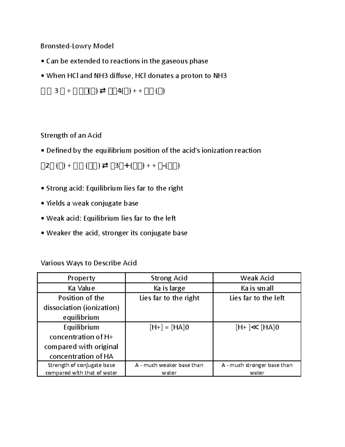 83 - Bronsted Lowry Model - Bronsted-Lowry Model Can be extended to ...