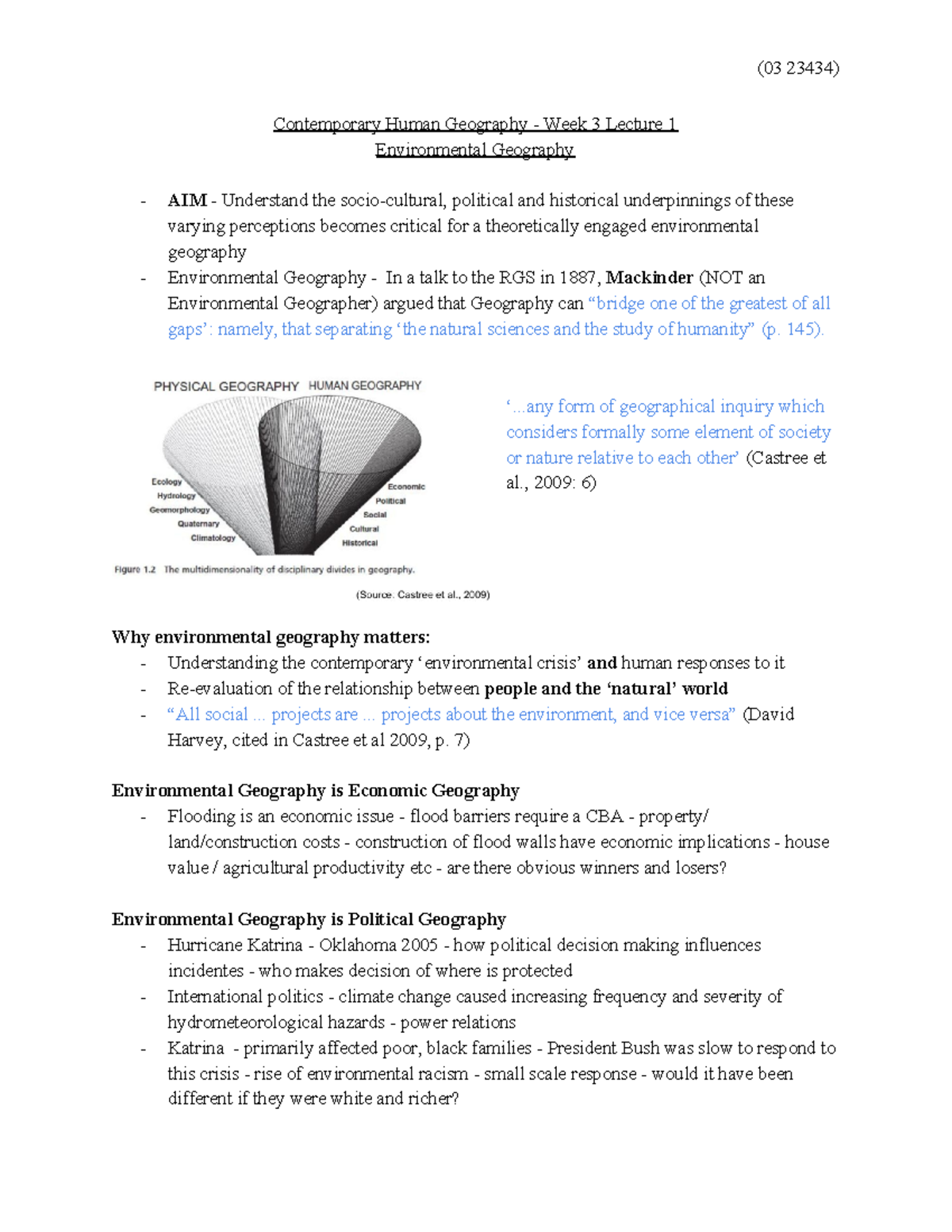 CHG - Environmental Geography - Contemporary Human Geography - Week 3 ...