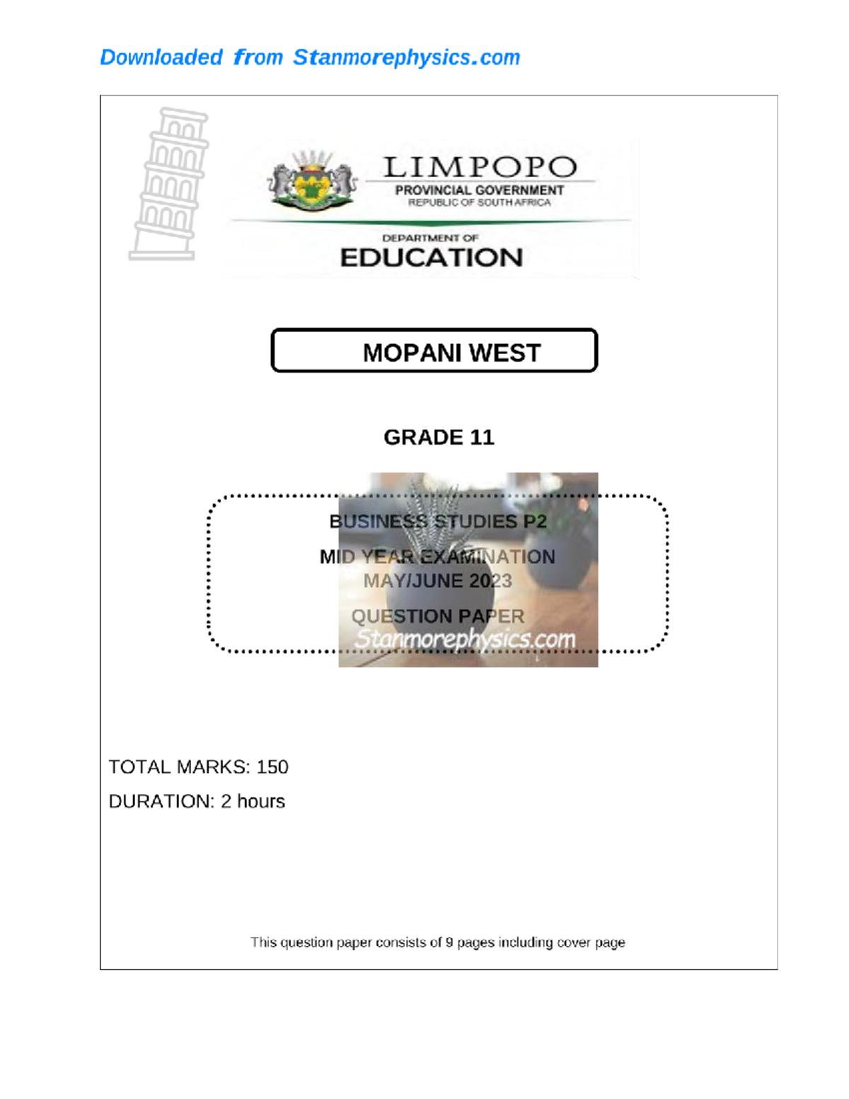 LP Business Studies Grade 11 June 2023 P2 only - Studocu