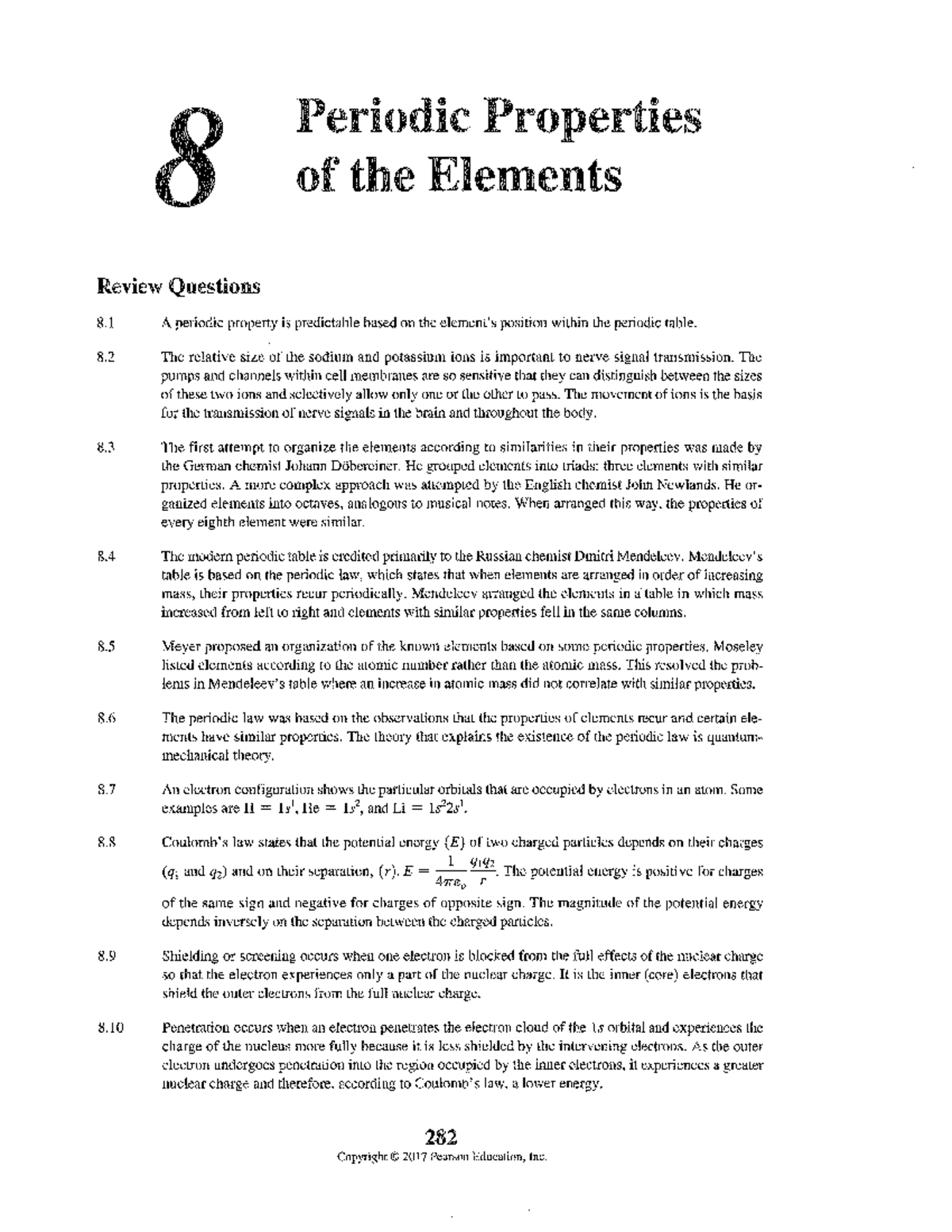 Chapter 8 Chemistry summaries. Notes for chem - CHEM 205 - CSUSB - Studocu