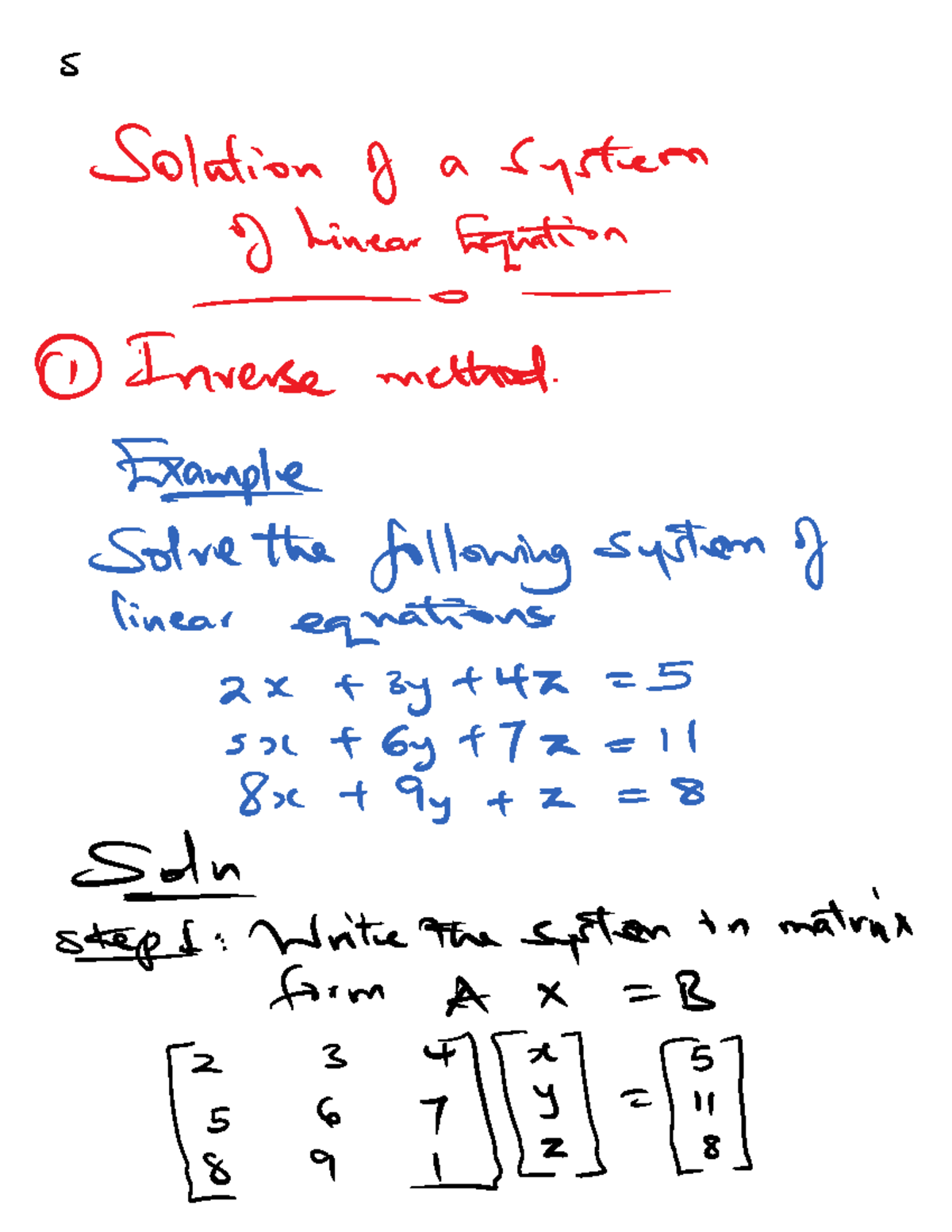 Inverse Method - Business mathematics - S Solation of a System of ...