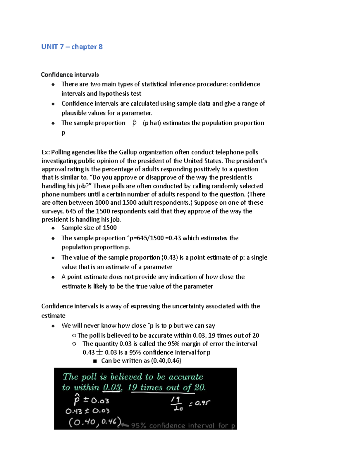 Confidence Intervals in Statistics - Studocu
