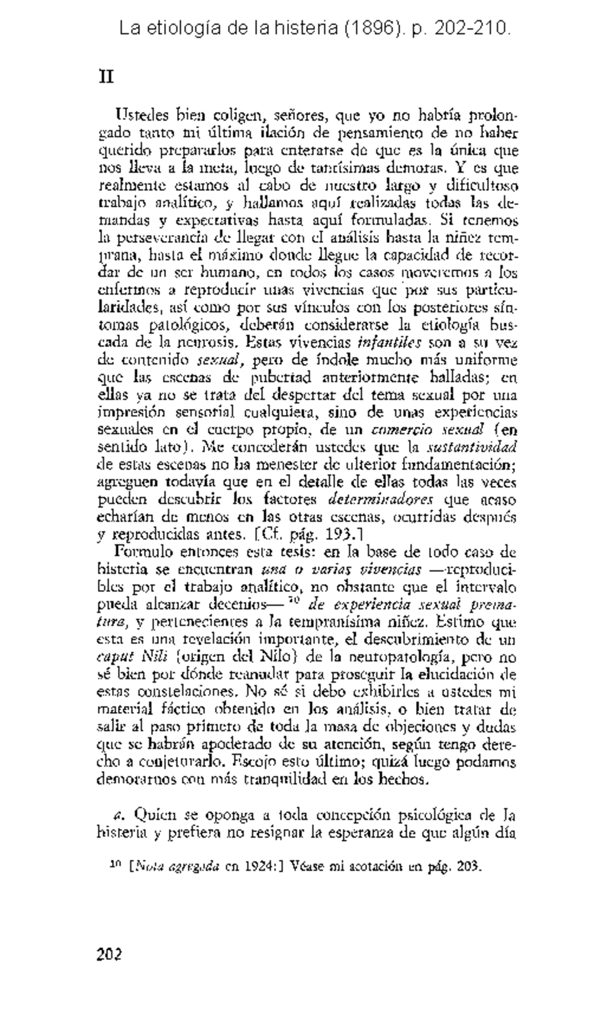 TP 2 Freud. S. (1896) - La etiología de la histeria - 11 Ustedes bien ...