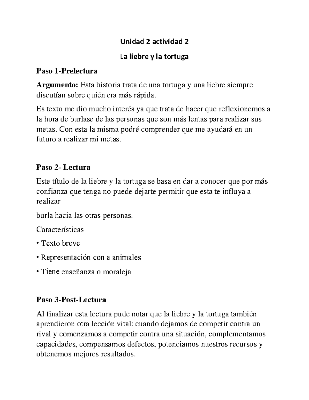 Reyes Jolenny. Momento o etapa de la lectura - Unidad 2 actividad 2 La ...