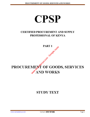 CPSP-K P1.02 Procurement of Goods, Services & Works-CPSP Handbook ...