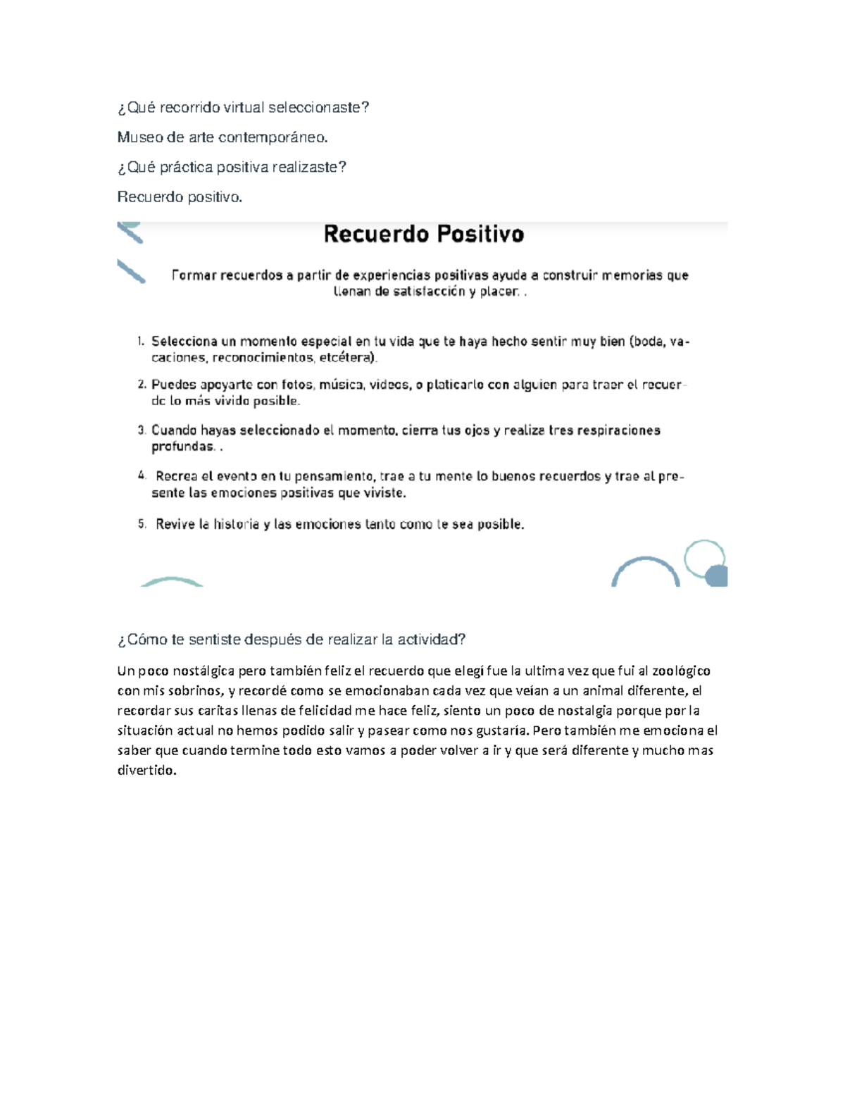 Actividad 1 - recorrido por el museo - ¿Qué recorrido virtual ...