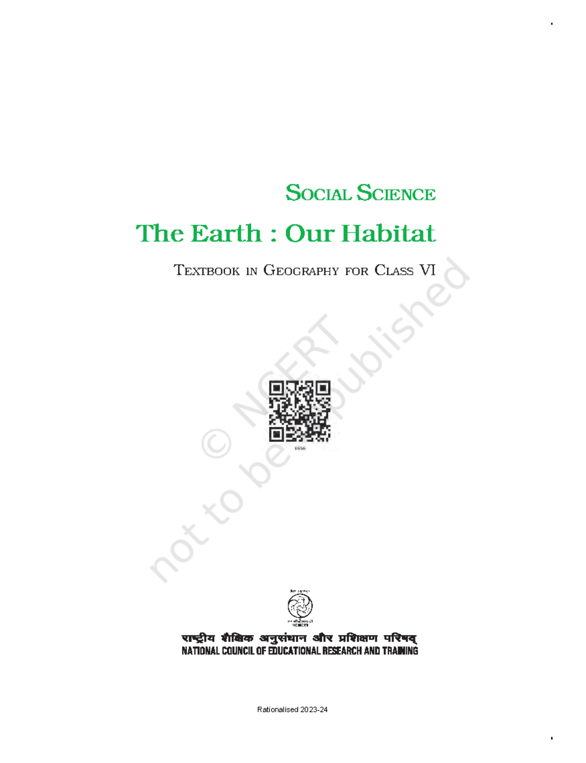 Geo 6 - Summary NCERT - SOCIAL SCIENCE The Earth : Our Habitat TEXTBOOK ...