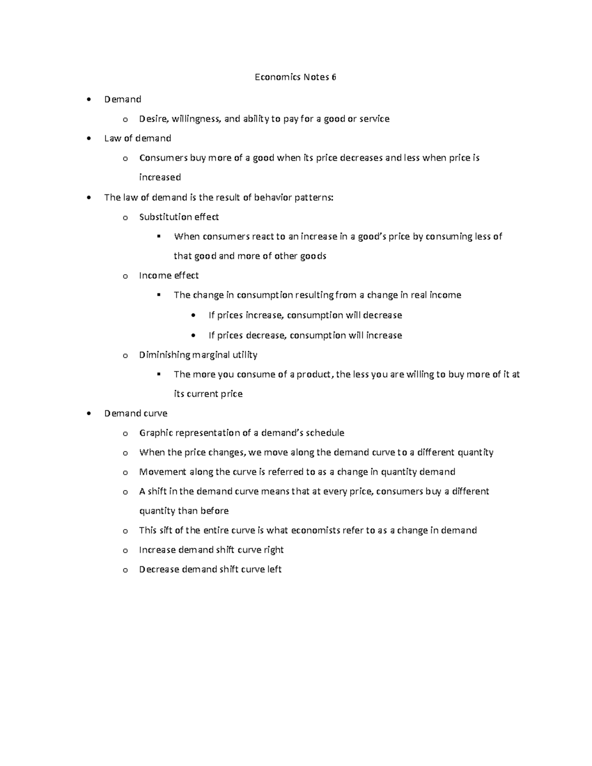 Economics Notes 6 - Studocu