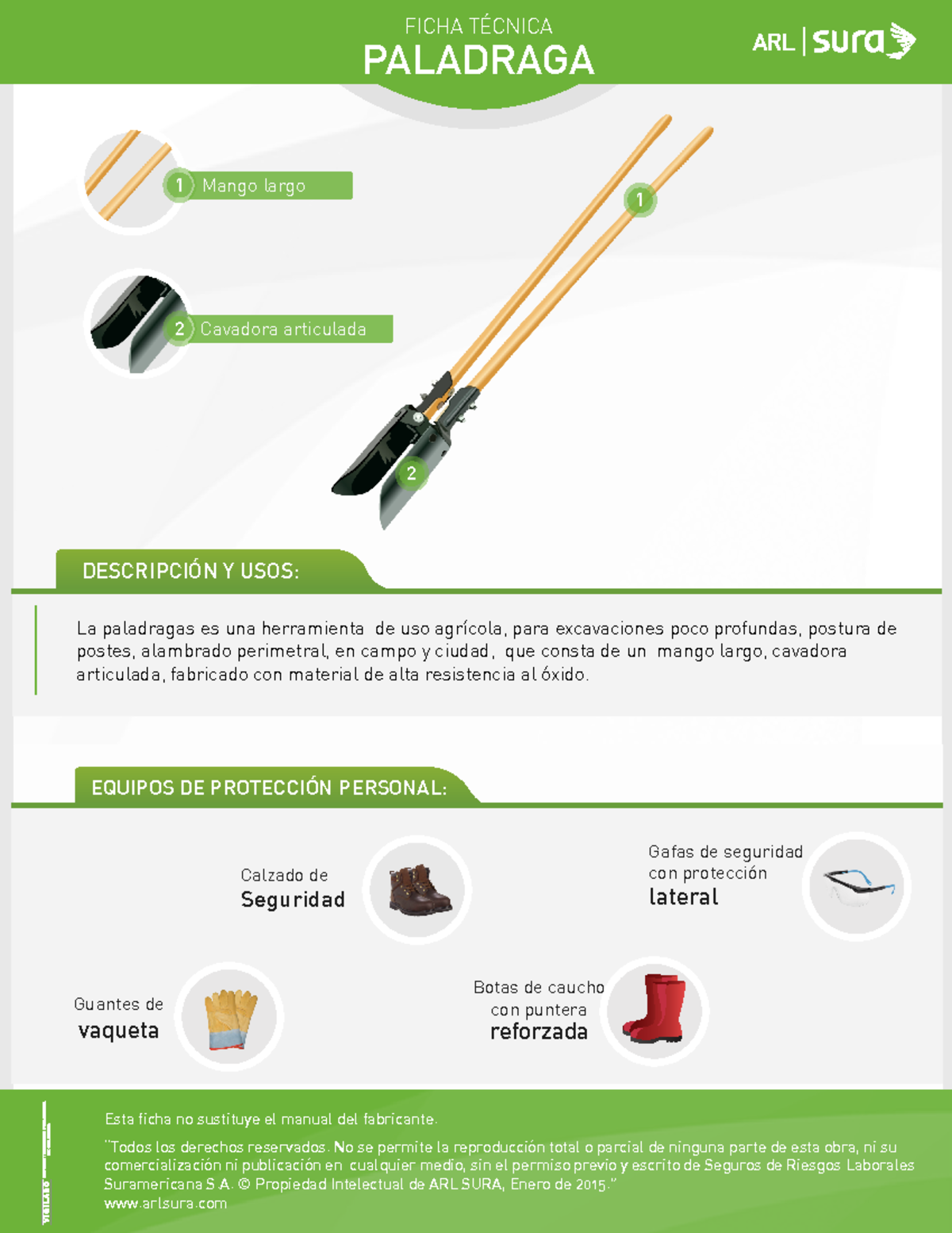 Ficha Técnica Paladraga - FICHA TÉCNICA PALADRAGA DESCRIPCIÓN Y USOS ...