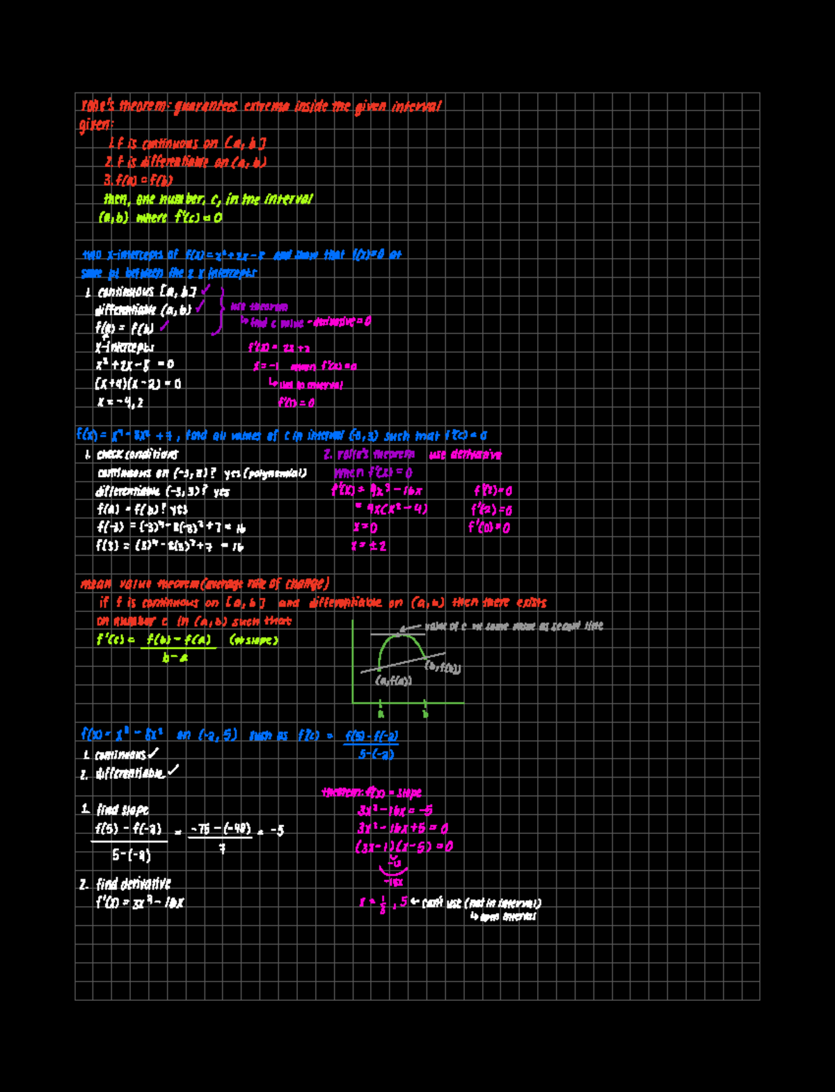 3.2 Rolle’s Theorem and Mean Value Theorem - Studocu