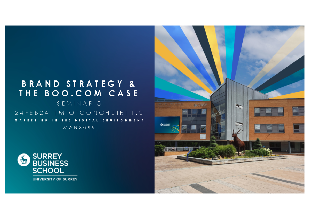 Seminar 3 Slides - man3089 - B R A N D S T R A T E G Y & T H E B O O. C ...