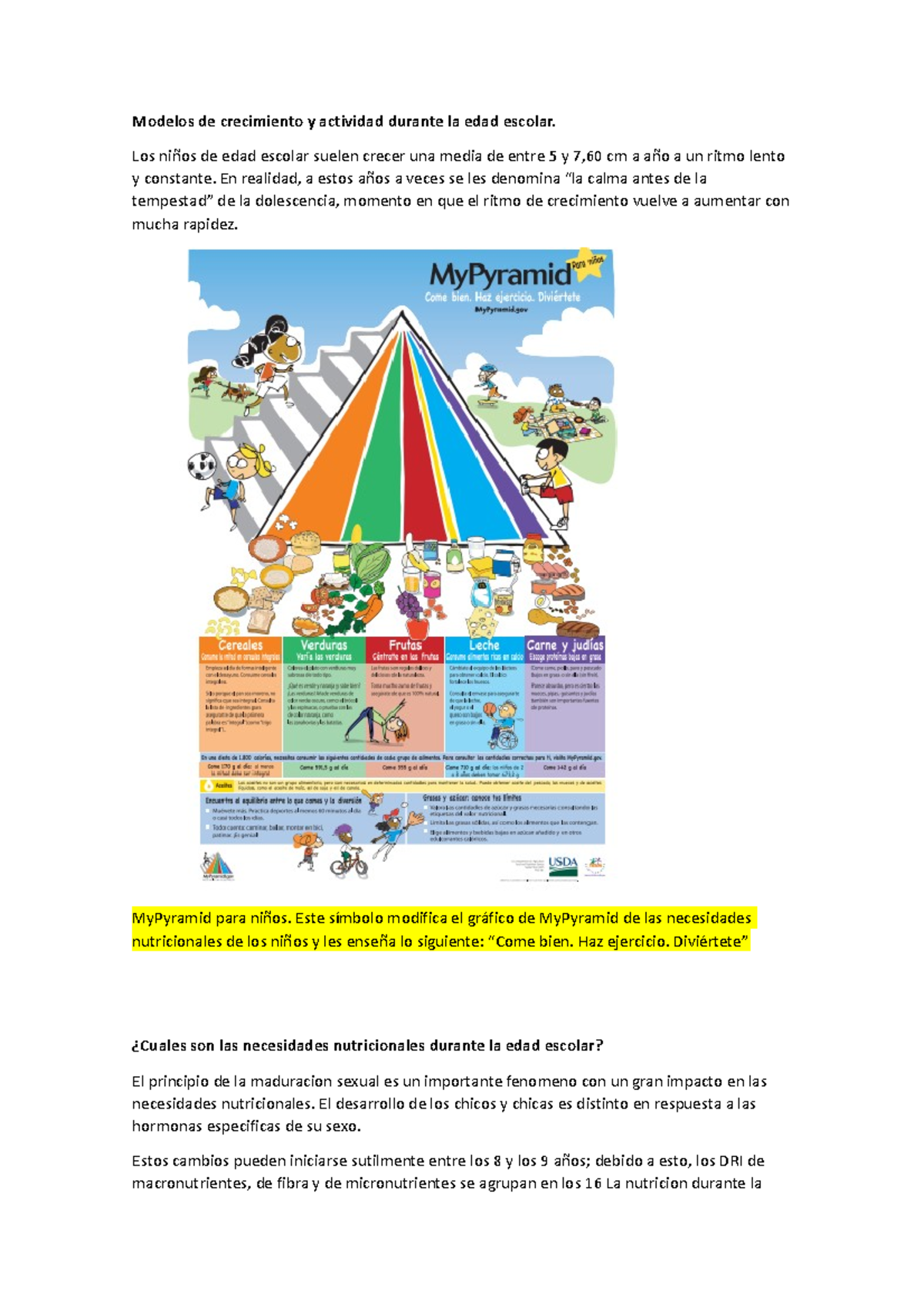 Exposicion de megaly nutricion - Modelos de crecimiento y actividad ...