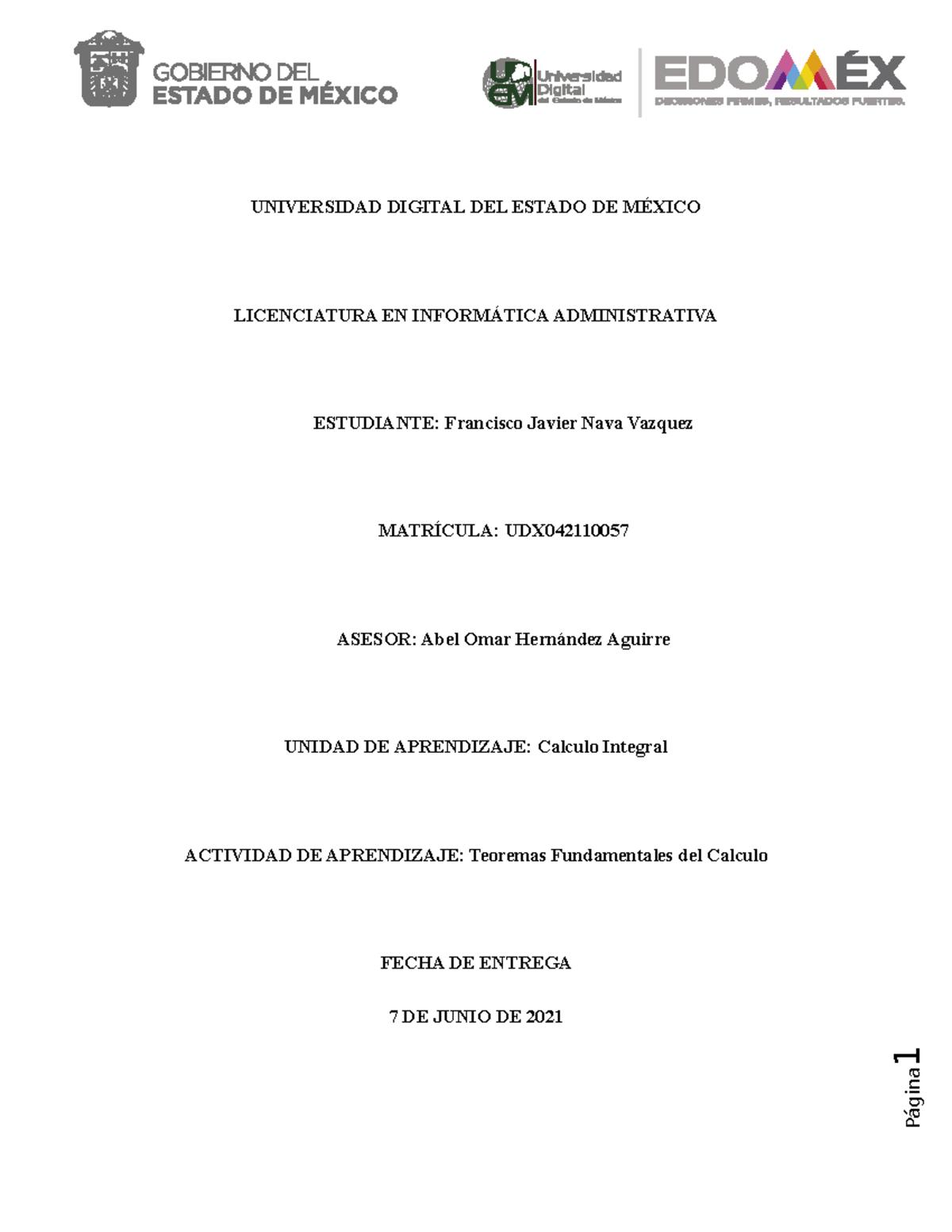 CDI AA 3 1 FJNV - INFORMATICA - UNIVERSIDAD DIGITAL DEL ESTADO DE ...