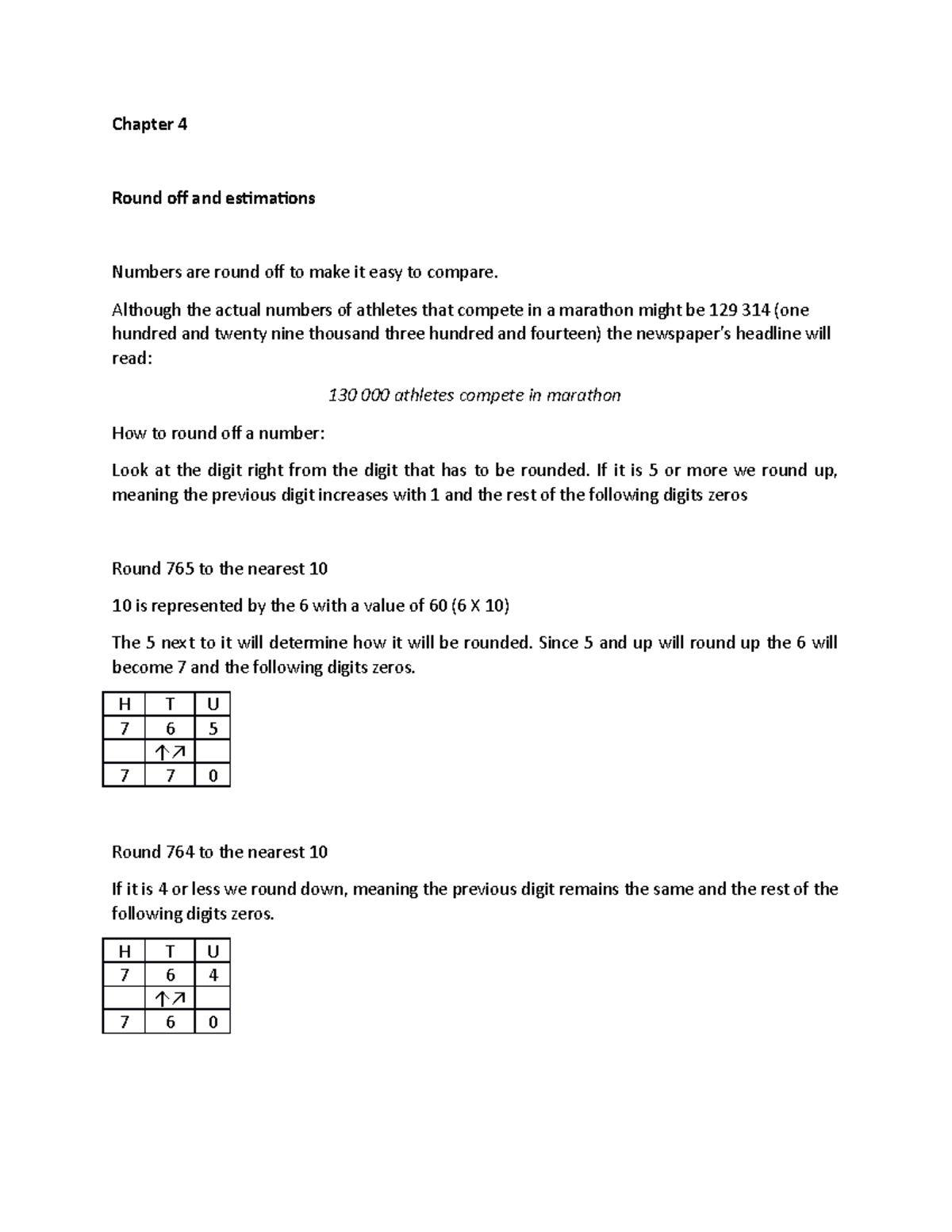 Chapter 4 Round off and estimations practice - CFNA001 - UL - Studocu