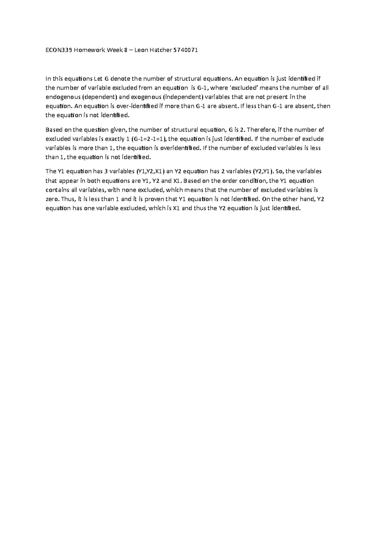 ECON339 Homework Week 8 - ECON339 - UOW - Studocu