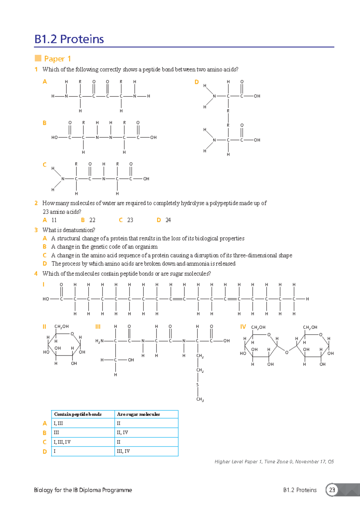 IB Biology Practice Exam Questions - Biology for the IB Diploma ...
