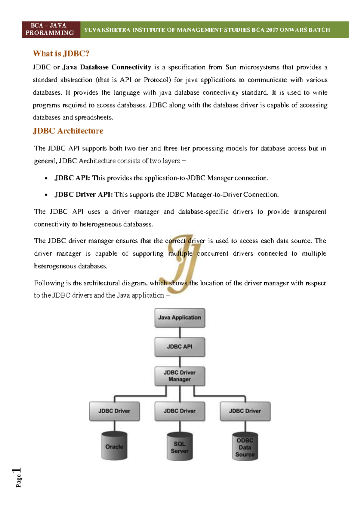 JAVA UNIT IV - Java script - PRORAMMING YUVAKSHETRA INSTITUTE OF ...