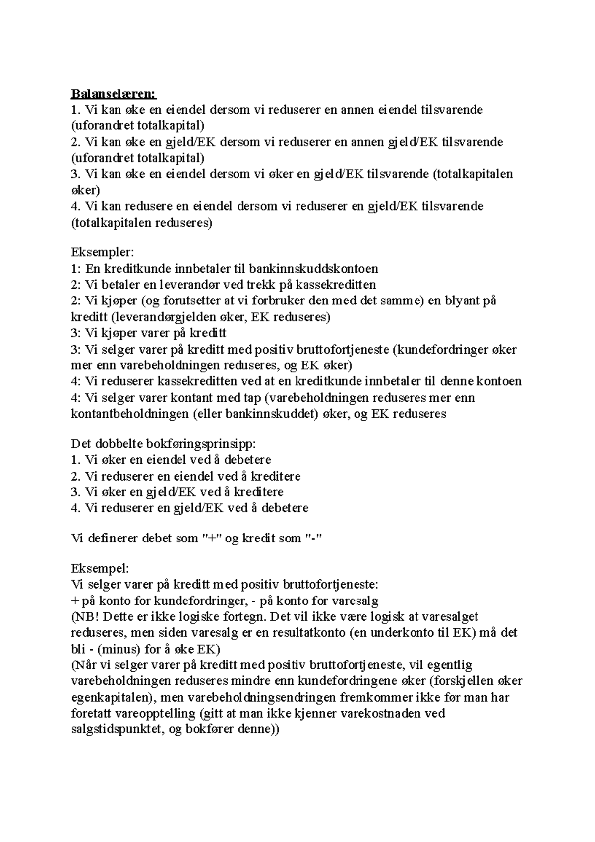 Balanselæren - gode eksempler på balanselæren - Balanselæren: Vi kan ...