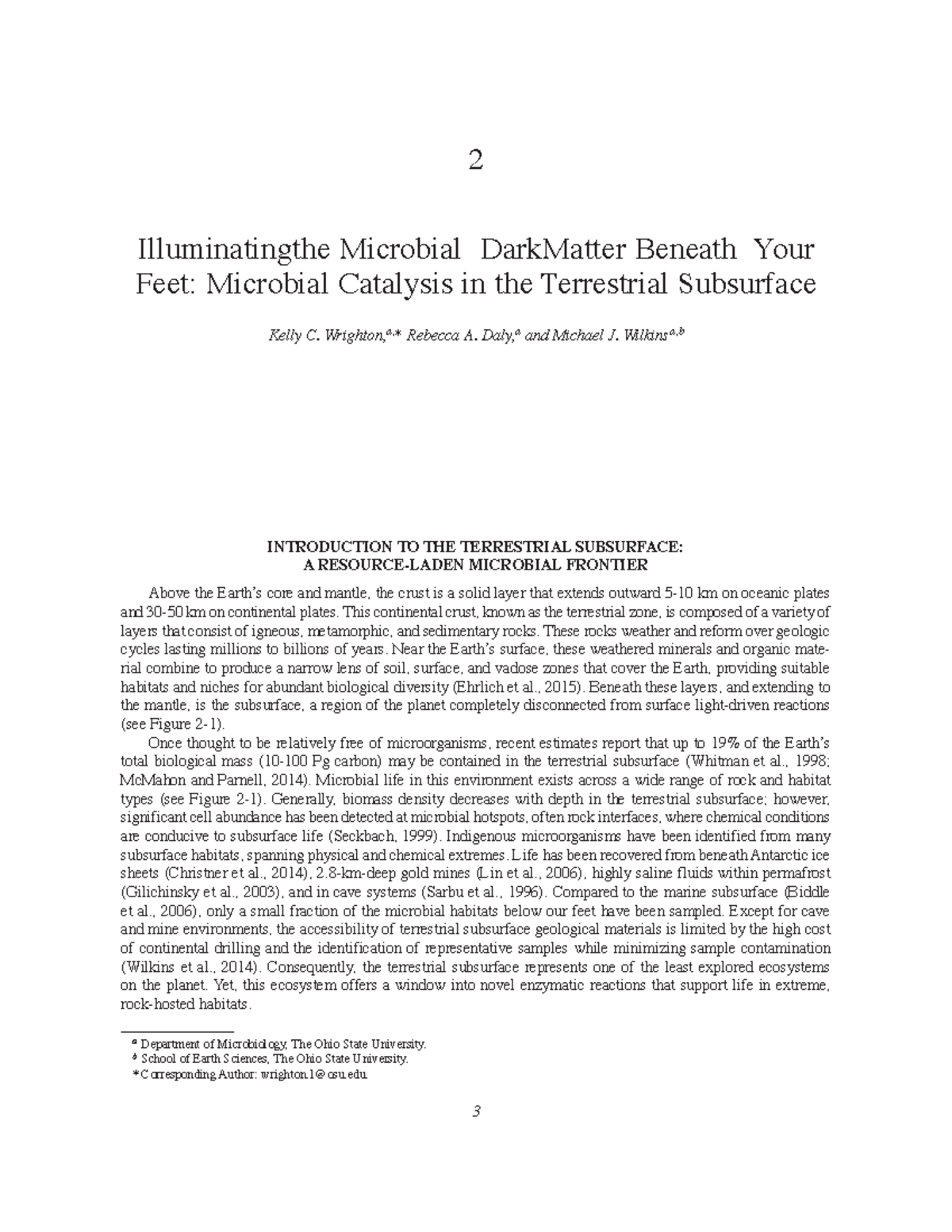 The chemistry of microbiomes 1 - 2 Illuminating the Microbial Dark ...