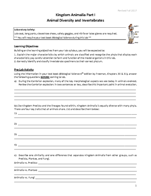 BIOL 1108 lab Practical II Review Guide Sp21 - BIOL 1108 – Lab ...