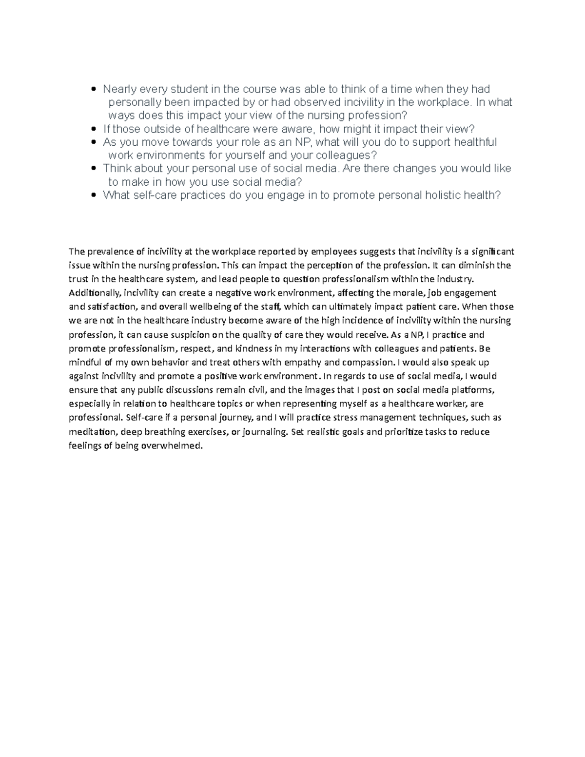 Week 7 questions - NR-500 - Chamberlain University - Studocu