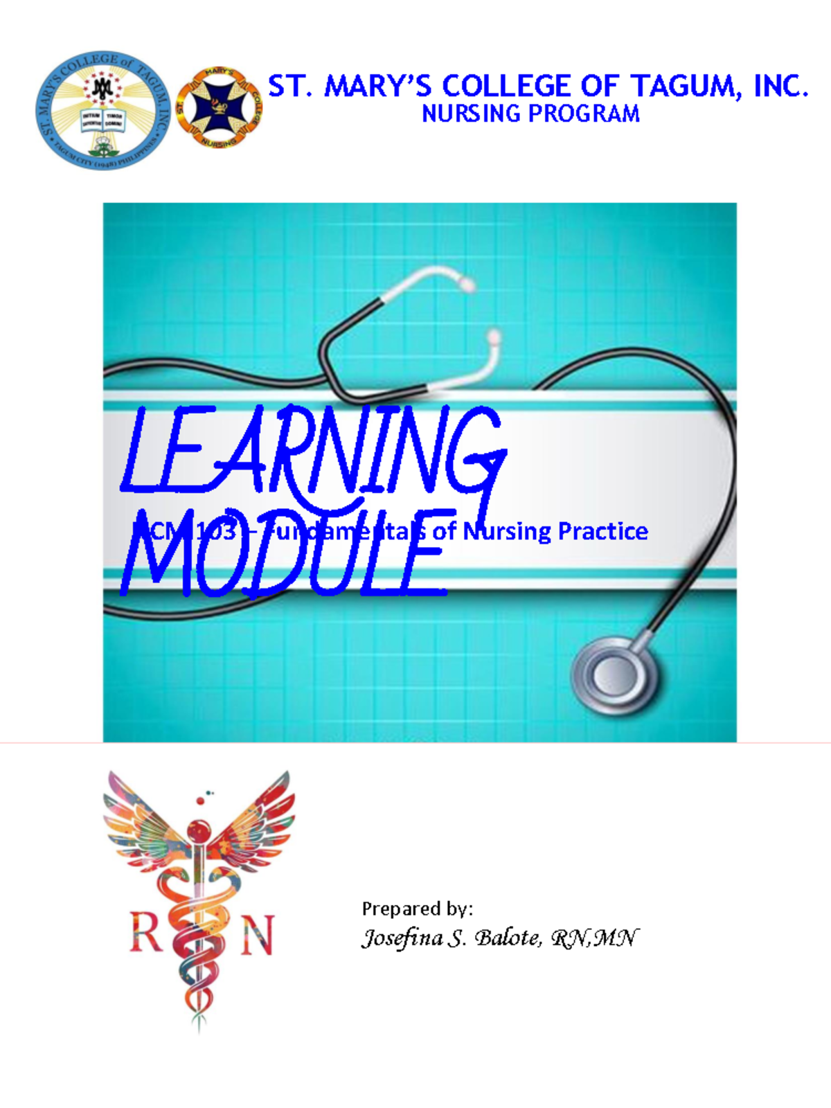 NCM 103 Module 1 Lesson 6 merged - ST. MARY’S COLLEGE OF TAGUM, INC ...