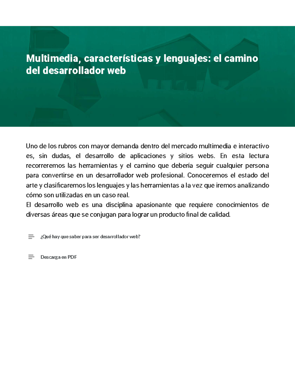 Módulo 1 - Lectura 3 - lect 3 disño - Uno de los rubros con mayor demanda dentro del mercado ...