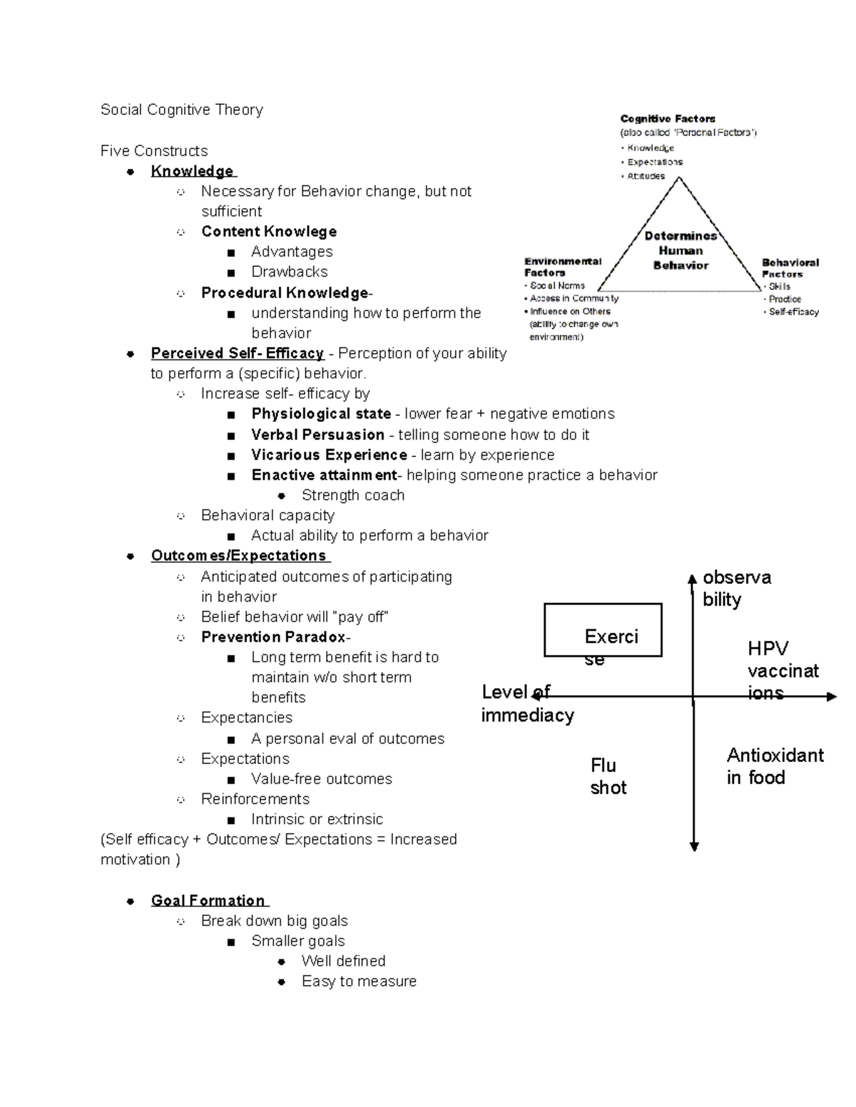 Ch. Notes Social Cognitive Theory - Social Cognitive Theory Five ...