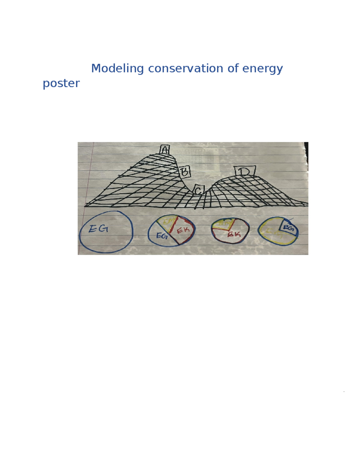 Modeling conservation of energy poster - Modeling conservation of ...