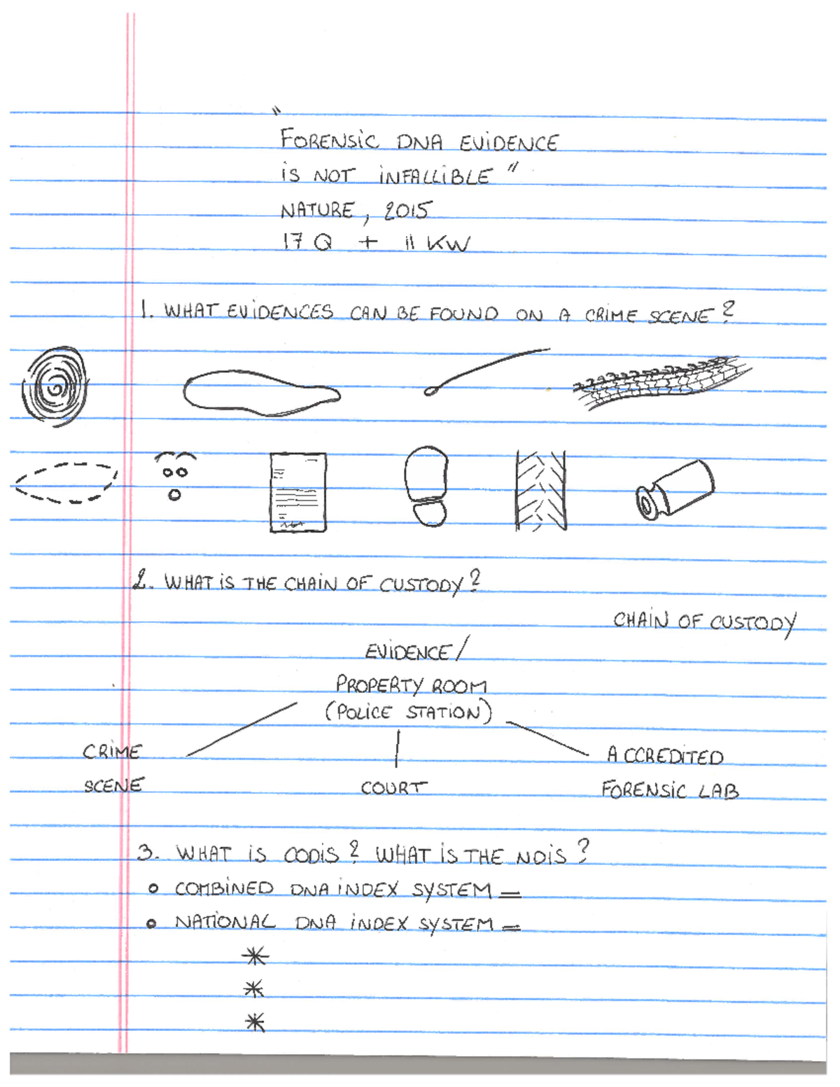 Drawing template DNA forensics - BIOL 312 - Studocu