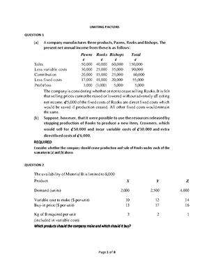 Manufacturing Accounts practical questions for bcom - D. CLASS PETERS ...