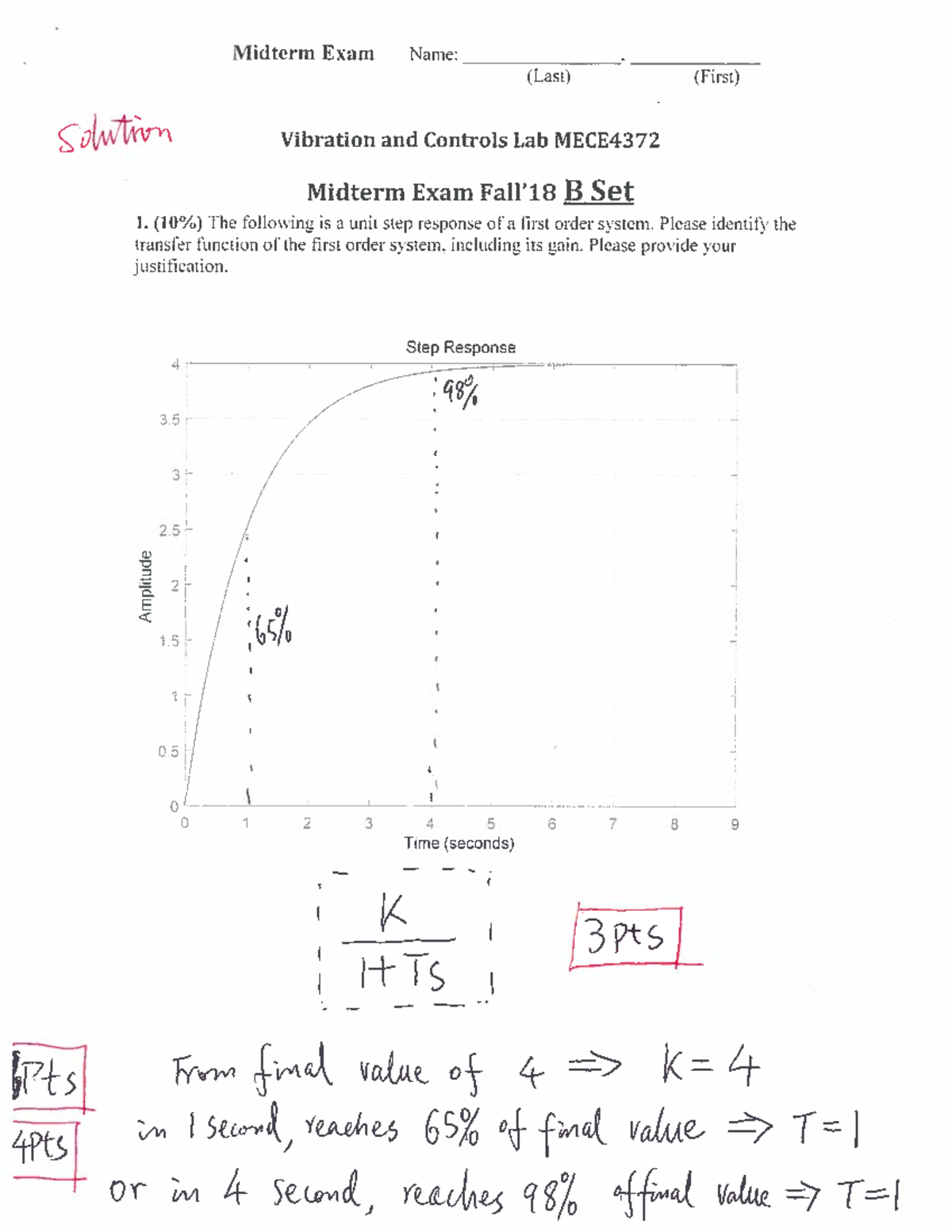 MECE4372 18Fall Midterm Exam Solution - MECE 4372 - Studocu