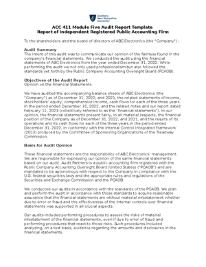 ACC 411 Module Two Data Analytics Activity Template - Using the provided Data Visualization ...