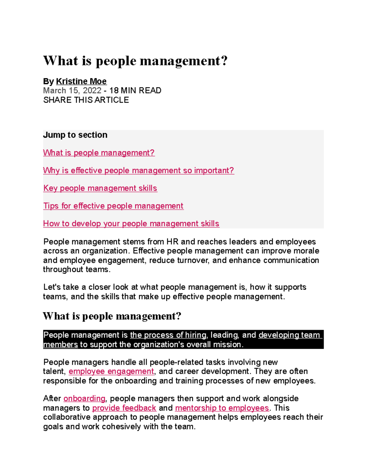 What is people management - Effective people management can improve ...
