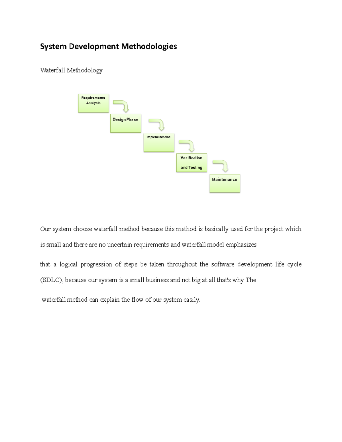 Chap4 for ppt - CHAPTER - System Development Methodologies Waterfall ...