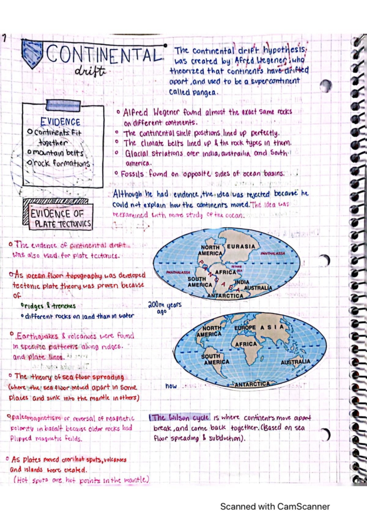 Continental Drift Notes - ESCI121 - Studocu