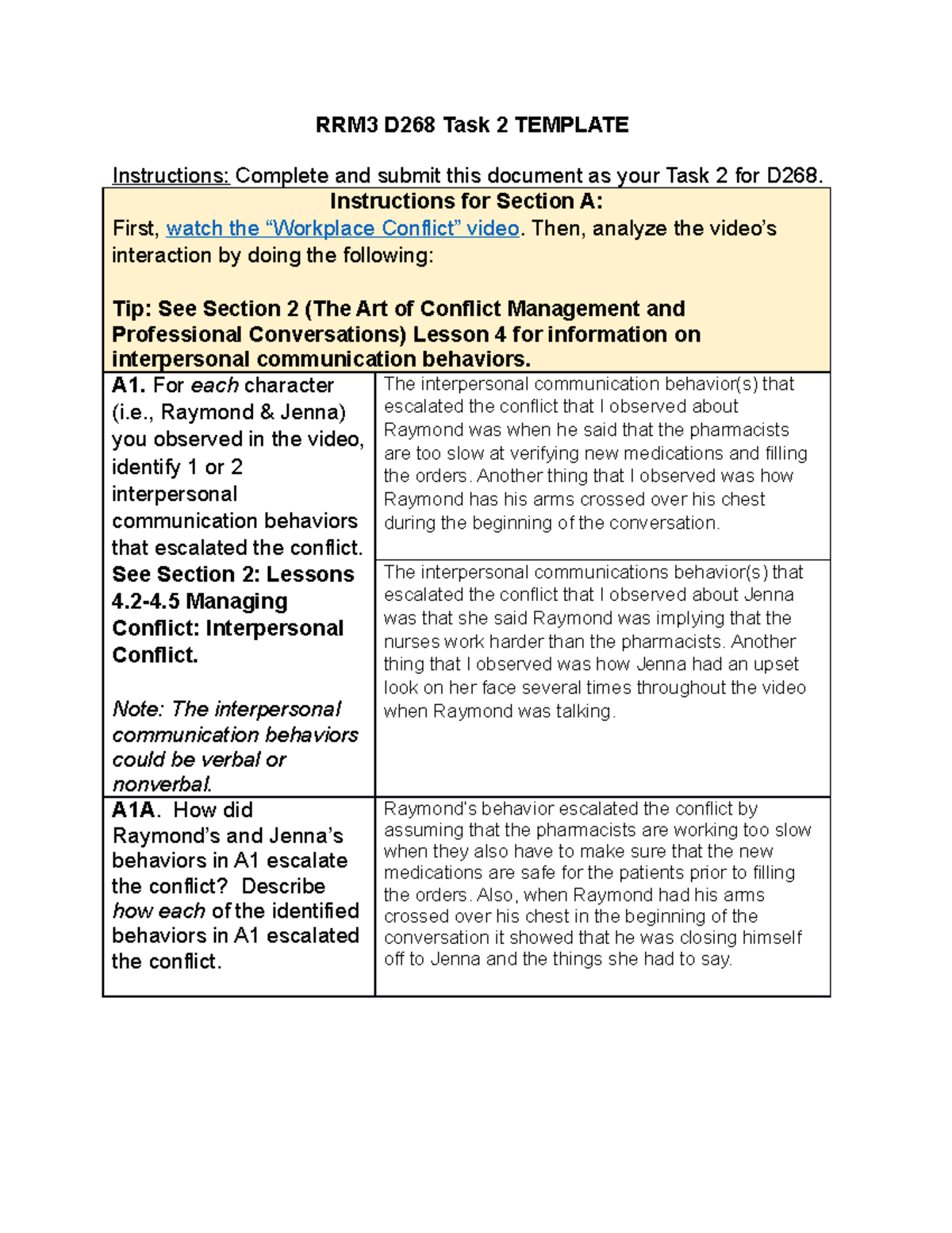 RRM3 D268 Task 2 Completed - RRM3 D268 Task 2 TEMPLATE Instructions ...