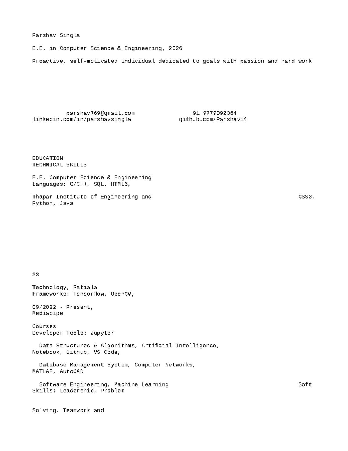 Converted - Please read - Parshav Singla B. in Computer Science & Engineering, 2026 Proactive ...